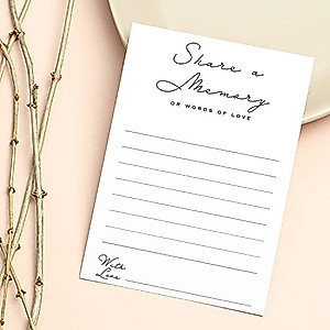 Share a Memory Cards - Minimalist Well Wishes Card - 4 x 6 - Set of 50 - for Celebration of Life, Weddings, Anniversaries, Memorials, Funerals, Birthdays, Graduation, Retirement, Going Away