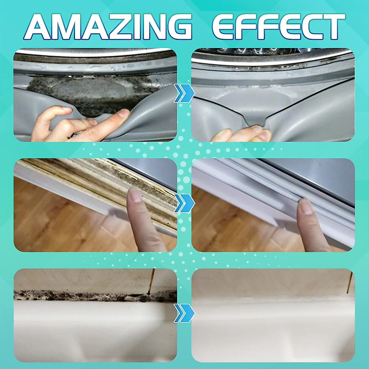 Household Mold Remover Gel, Mold Cleaner for Washing Machine, Refrigerator Strips, Grout Cleaner for Home Sink, Kitchen, Showers (1 Pack)