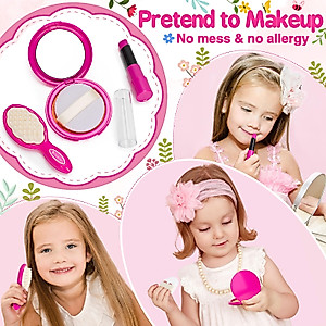 Officygnet Play Purse Toy for Girls 1 2 3 Years Old, Toddler Purse Girl Toys with Pretend Makeup Kit, Princess Pretend Play Toys for Little Girls, Birthday for Toddler Girls Age 2-3