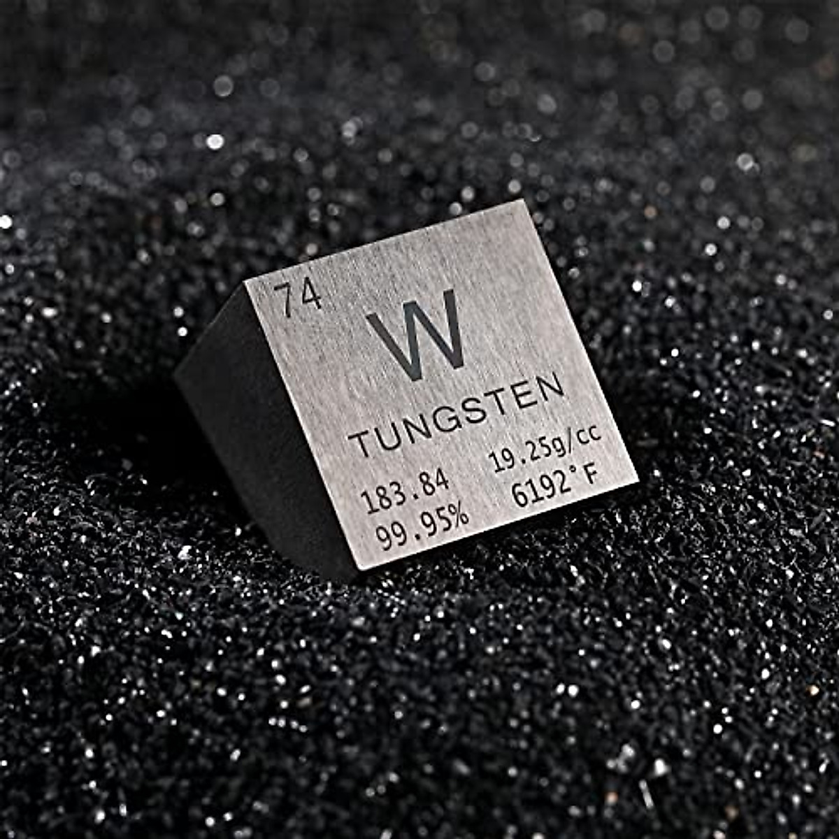 Tungsten Cube Metal Density Cubes Pure Metal High Density Element Cube for Element Collections Lab Experiment Material Hobbies Heavy Small Objects Experience (Tungsten, 1 Inch)