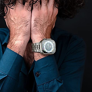 baozai Titanium Band Compatible with Apple Watch Band 49mm 45mm 44mm 42mm, Titanium Sports Band for Apple Watch Ultra Series 8/7/6/5/4/3/2/1/SE Men