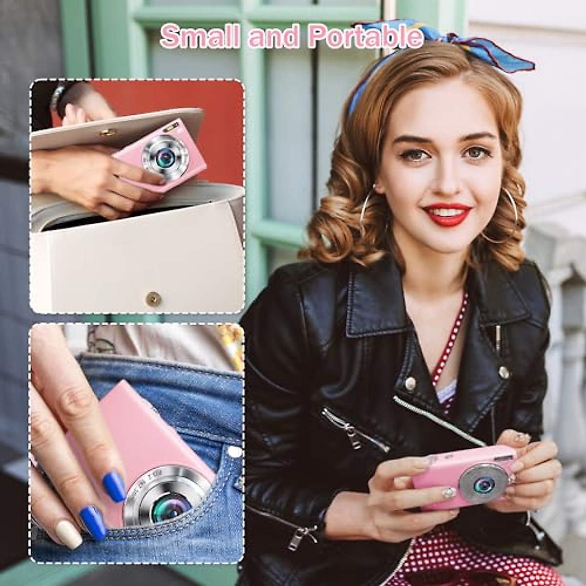 4K Digital Camera, 48MP Autofocus Vlogging Camera for YouTube Compact Camera for Photography with 16X Digital Zoom, 32GB SD Card, 2.8" IPS Screen, 2 Batteries and Battery Charger