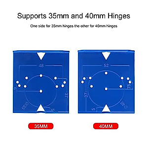 DDWT 2 Pack Cabinet Door Hinge Jig Mounting Jig Concealed Hinge Jig Positioning Ruler Installation Tool for 35mm/40mm Soft Close Cabinet Hinges