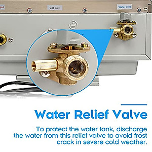 TCFUNDY 16L Tankless Water Heater Natural Gas, 4.23 GPM On-Demand Instant Hot Water Heater, 104000BTU Indoor Whole House Gas Water Heater, Digital Display & Touch Screen, Thermostatic & Energy Saving