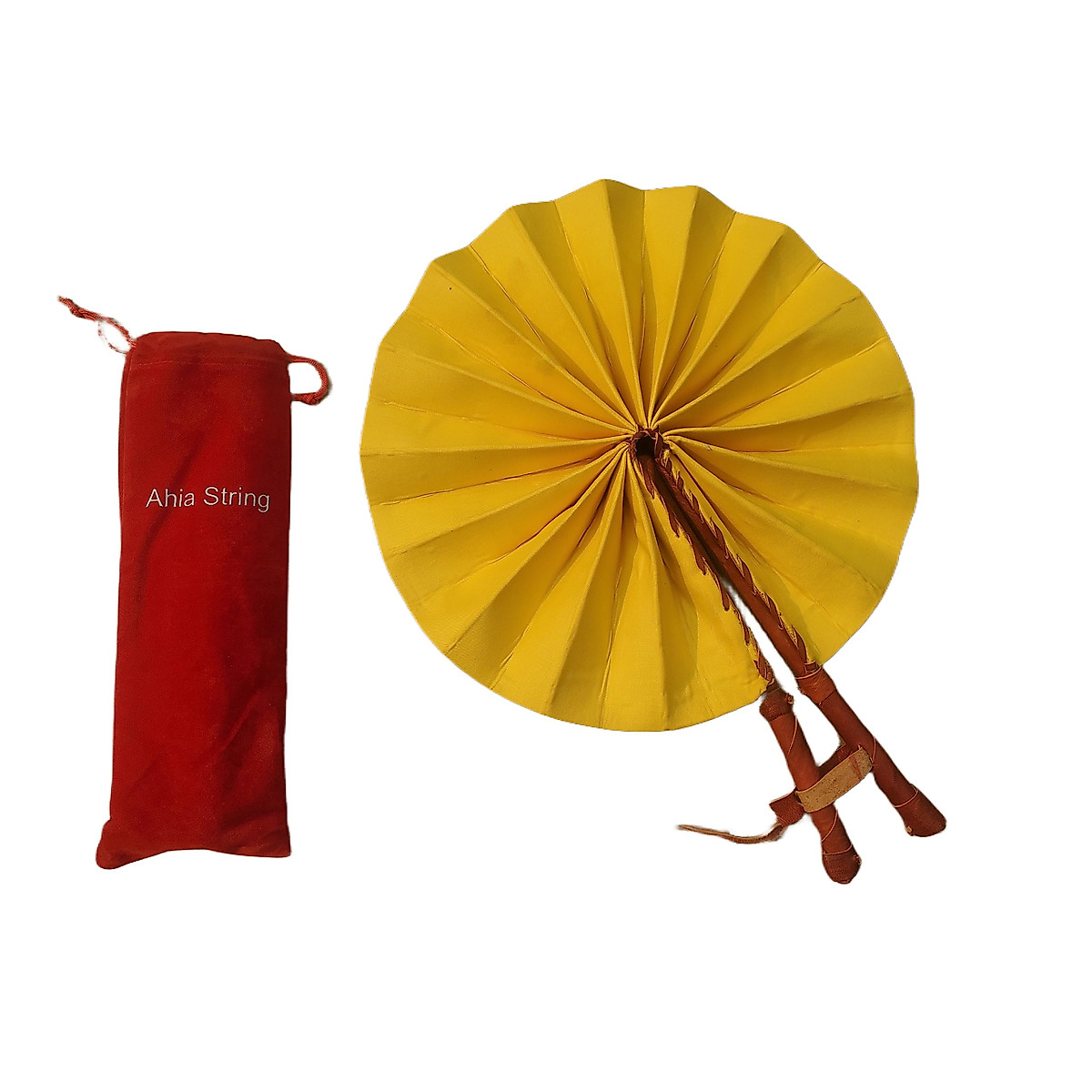 AHIASTRING AFRICAN FOLDING FAN | CHURCH FAN | TV FAN | HAND HELD FOLDING FAN | SUMMER HAND FAN | SPORTS HAND FAN WITH A POUCH (200)