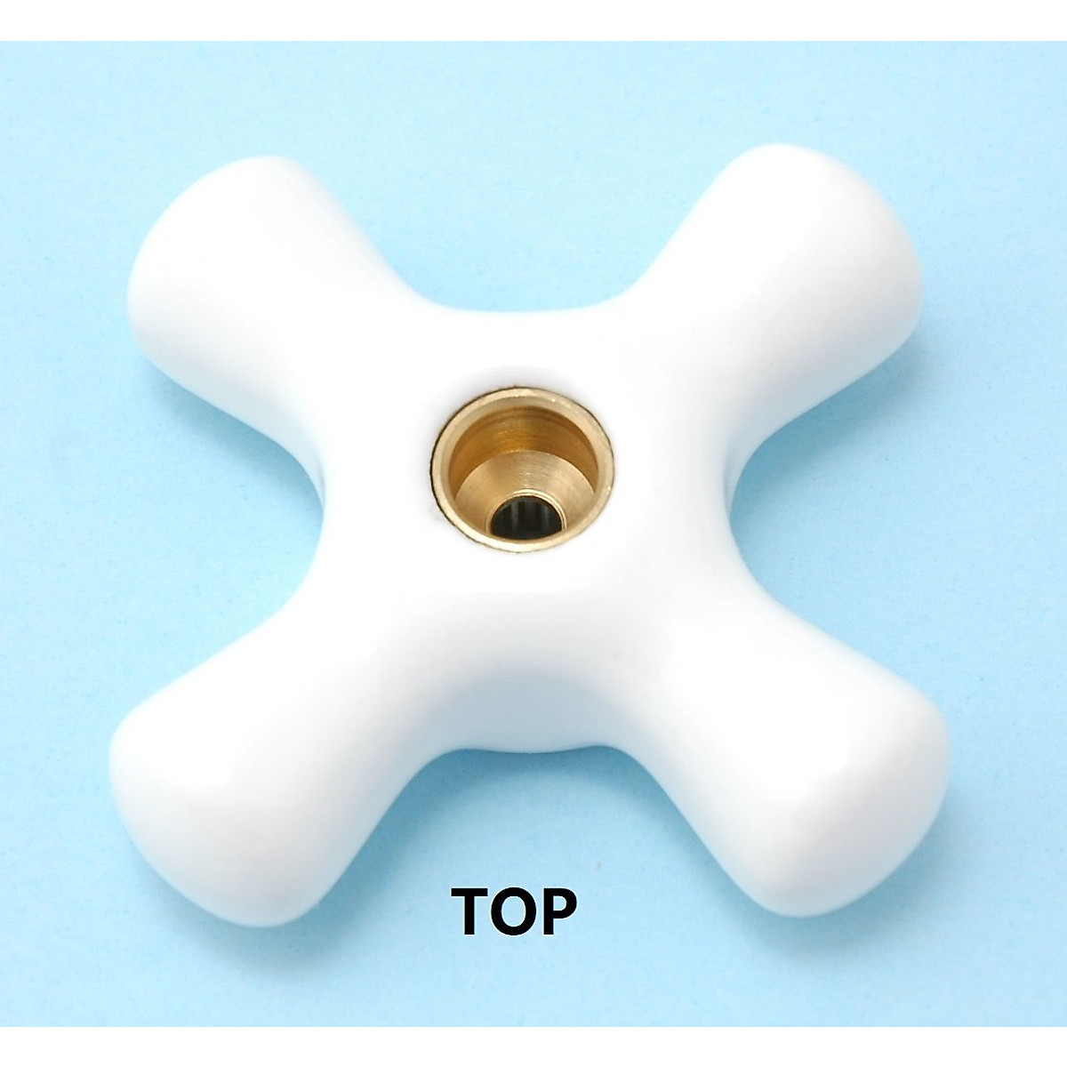 Porcelain Handles, Porcelain Knobs, Replacement Porcelain Faucet Handles, 12 Spline Connection - by PlumbUSA