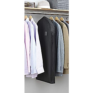 Whitmor Deluxe Zippered Suit Bag, Black