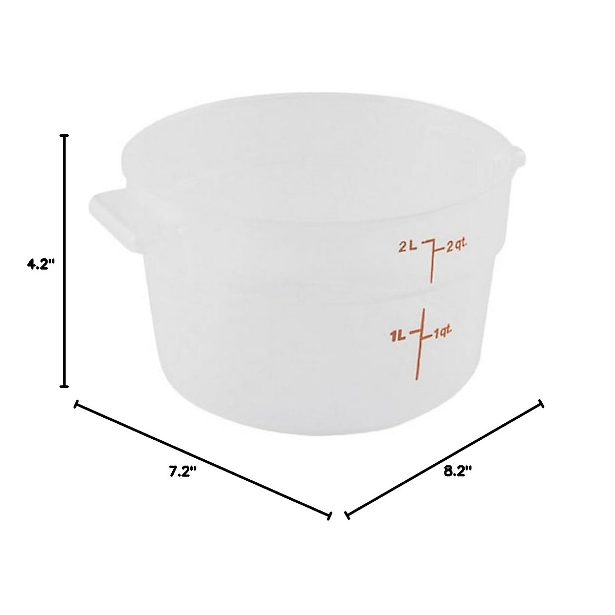 Cambro (RFS2PP190) 2 Qt. Round Polypropylene Food Storage Container - Camwear