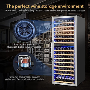Velieta 24 Inch Wine Cooler Fridge Dual Zone, Professional Large Capacity High Wine Refrigerator with Powerful Compressor, Quiet Operation and Elegant Design-KMHJ408D