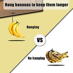 enttgo Haikole Banana Holder,Under Cabinet Hook for Bananas or Other Kitchen Items,Black Metal Banana Hook Under Cabinet,Banana Stand Ripens Bananas with Less Bruises (A-Banana Hook)