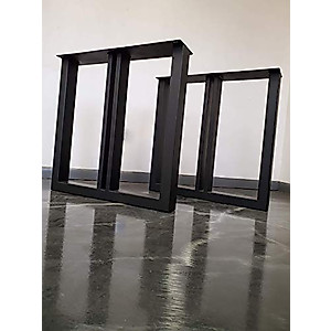 Metal Table Legs, Rectangular Columns Style - Any Size and Color