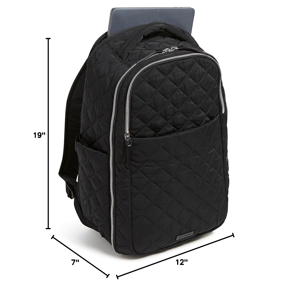 Vera Bradley Performance Twill Backpack Travel Bag, Black