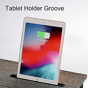 Bestier Computer 32 Inch Modern Mini Style Office Desk with Adjustable Metal Frame, Storage Bag, and Working Table for Small Bedroom Space, Grey