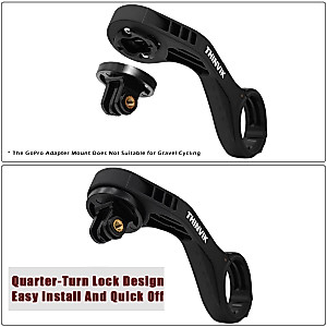 Thinvik Bike Computer Mount for Garmin Edge 1040 1030 840 830 540 530 130 Compatible with 25.4 31.8 35mm Handlebars Comes with Quick Release Gopro Mount Adapter and Light Holder