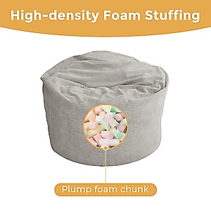 MAXYOYO Giant Bean Bag Chair Bed for Adults, Convertible Beanbag Folds from Lazy Chair to Floor Mattress Bed, Large Floor Sofa Couch, Big Sofa Bed, High-Density Foam Filling, Machine Washable