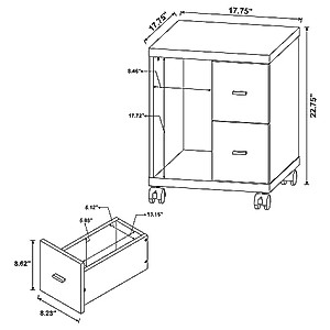 Coaster Home Furnishings Russell 2-Drawer CPU Stand Black Oak