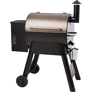 Traeger Grills Pro Series 22 Electric Wood Pellet Grill and Smoker, Bronze & Full-Length Grill Cover - Pro 575/ Pro 22