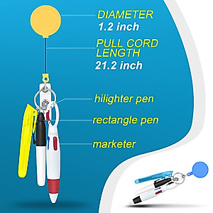 24 pieces Nurse pen set Nurse Pen Pack include 6 pieces Tip Highlighter 6 pieces Permanent Marker Pen And 6 pieces Retractable Ball Pen With 6 pieces Nurse Badge Clip Retractable ID Name Reels