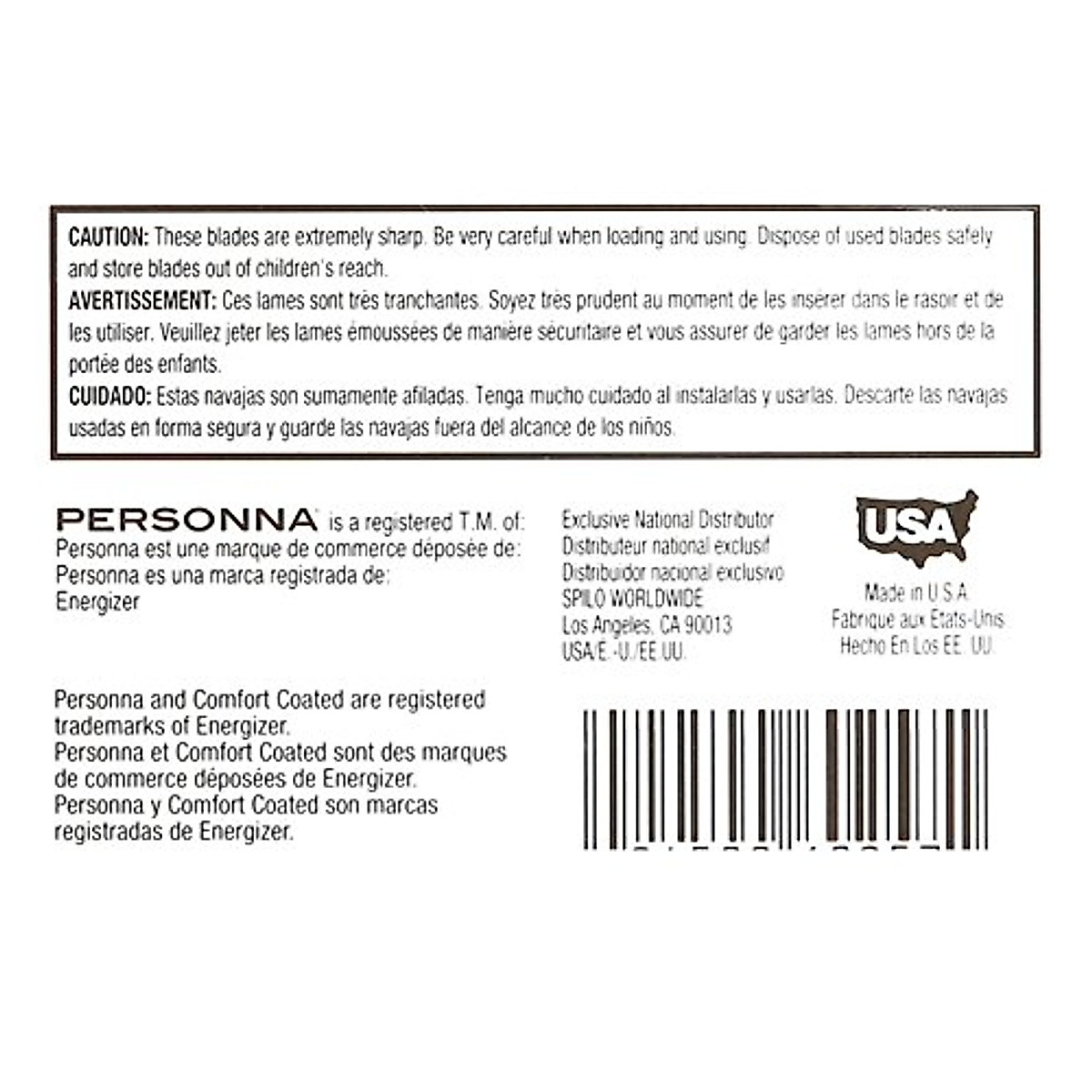 Personna Double Edge Stainless Steel Blades 100 Pcs Comfort Coated Safety Barber Shaving Razor Made in USA (Pack of 2) by Personna