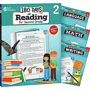 180 Days™: Math, Language, Reading, and Writing for 2nd Grade Practice Workbook for Classroom and Home, Cool and Fun Practice Created by Teachers (180 Days of Practice)