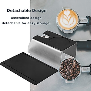 Coffee Tamper Stand,Stainless Steel AntiRust Barista Tool Tamping Holder Shelf,Coffee Powder Seat Cushion Stand Rack,Coffee Tampers Tool Accessory for Home,Coffee,Shop,Restaurant