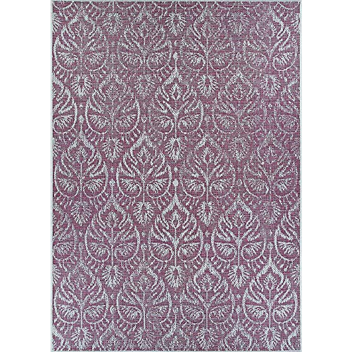 Couristan Marseille Cassis Indoor/Outdoor Area Rug, 2' x 3'7", Plum-Ivory