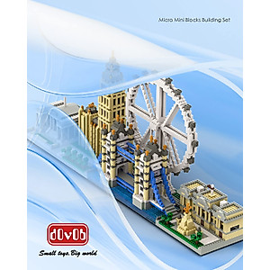 dOvOb Architecture London Skyline Collection Micro Mini Blocks Set Model Kit and Gift for Kids and Adults (3076 Pieces)
