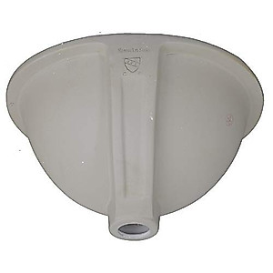 Nantucket Sinks UM-13x10-W 13-Inch by 10-Inch Oval Ceramic Undermount Vanity Sink, White