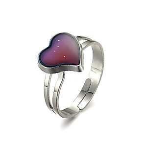 LH1028 12pcsChristmas present Mixed Mood rings classic temperature change color mood ring lovers (Adjustable Size)