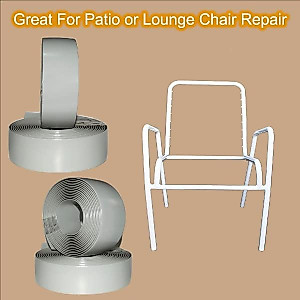 1" Wide Vinyl Chair Strap Repair & Replacement Matte Finish for Patio Pool Lawn Garden Furniture 20' Durable Roll - Best for Strapping, Repair & Restoration (Gray Color #219)