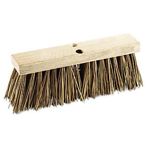 Boardwalk BWK71160 6.25 in. Palmyra Fiber Bristles 16 in. Brush Street Broom Head - Brown