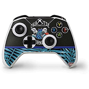 Skinit Decal Gaming Skin Compatible with Xbox One S Controller - Officially Licensed NBA Charlotte Hornets Retro Palms Design