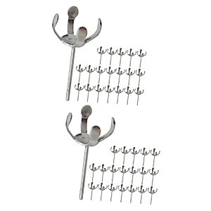 VILLCASE 40 pcs Pearl Claw Holder earring posts for jewelry making claw style blanks prong jewelry making earrings supplies pearl stud earrings for women gem Miss pendant Stainless steel