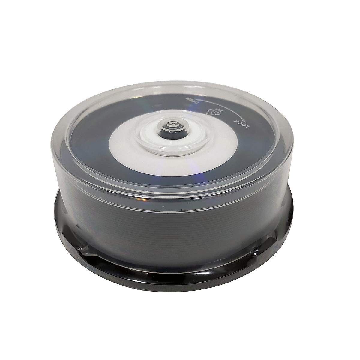 MediaPro Blank CD - Professional Grade Vinyl CD-R with White Inkjet Printable Center and Black Recording Surface - 25 Pack