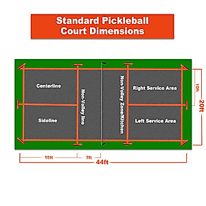 Singker PortablePickleball Court Marking Kit,Innovative, 10 Zippered sandbags Keep thewind from Messing Around,Temporary Pickleball Boundary Lines, 8 Nylon webbings, Net Not Included