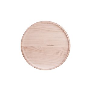 RM ROOMERS 11in Round Wood Tray, Round Coffee Table Tray for Home Decor, Decorative Trays for Coffee Tables, Natural Wood Tray for Kitchen Counter Bathroom Farmhouse