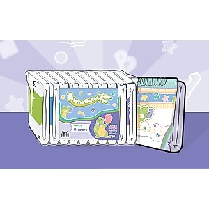 ABUniverse AlphaGatorz Adult Diapers (Pack of 10) (Large)