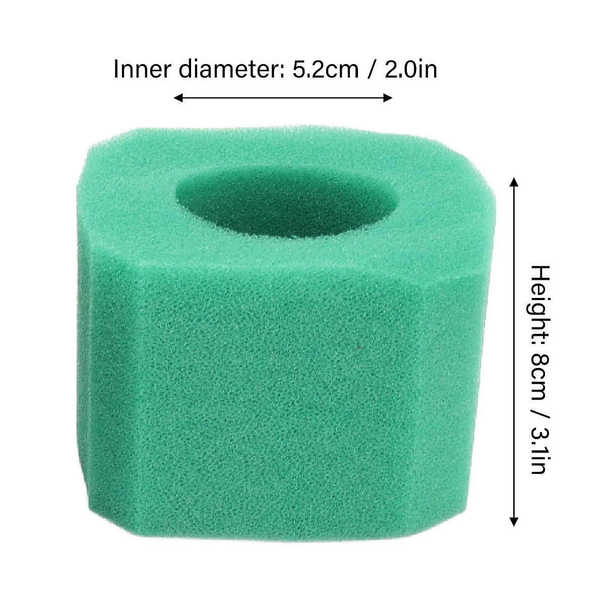 Aqur2020 4pcs Pool Filter Cartridge Sponge Pool Filter Sponge Cartridge Replacement Reusable Practical Filter Foam for Pool Pump