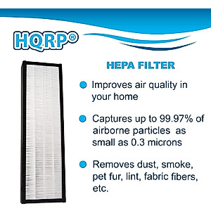 HQRP 2-Pack True HEPA Filter compatible with InvisiClean IC-6022, Invisi-Clean IC6022 Air Filter Replacement