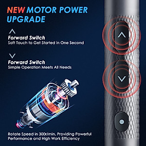 WOTOW Electric Screwdriver, (Newest) 28 in 1 Mini Power Precision Cordless Screwdriver Set with 24 Bits 3 LED Lights Rechargeable Repair Tool Kit with Magnetizer for PC Glasses Laptop Phone Watch Toys