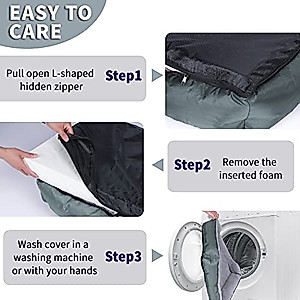 XueMi Orthopedic Dog Beds for Small Dogs, Washable Dog Beds with Soft Removable Cover, Waterproof Lining Small Pet Dog Beds Couch with Non-Slip Bottom