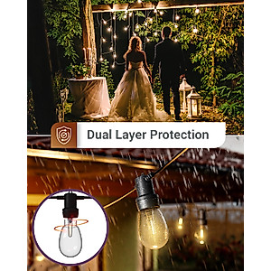 Sunco 6 Pack S14 LED Patio String Light Replacement Bulbs for Outdoors, 1W=4W, 2700K Soft White, Non-Dimmable, 50 Lumens, 2-Prong G5 Base, Wet Rated ETL