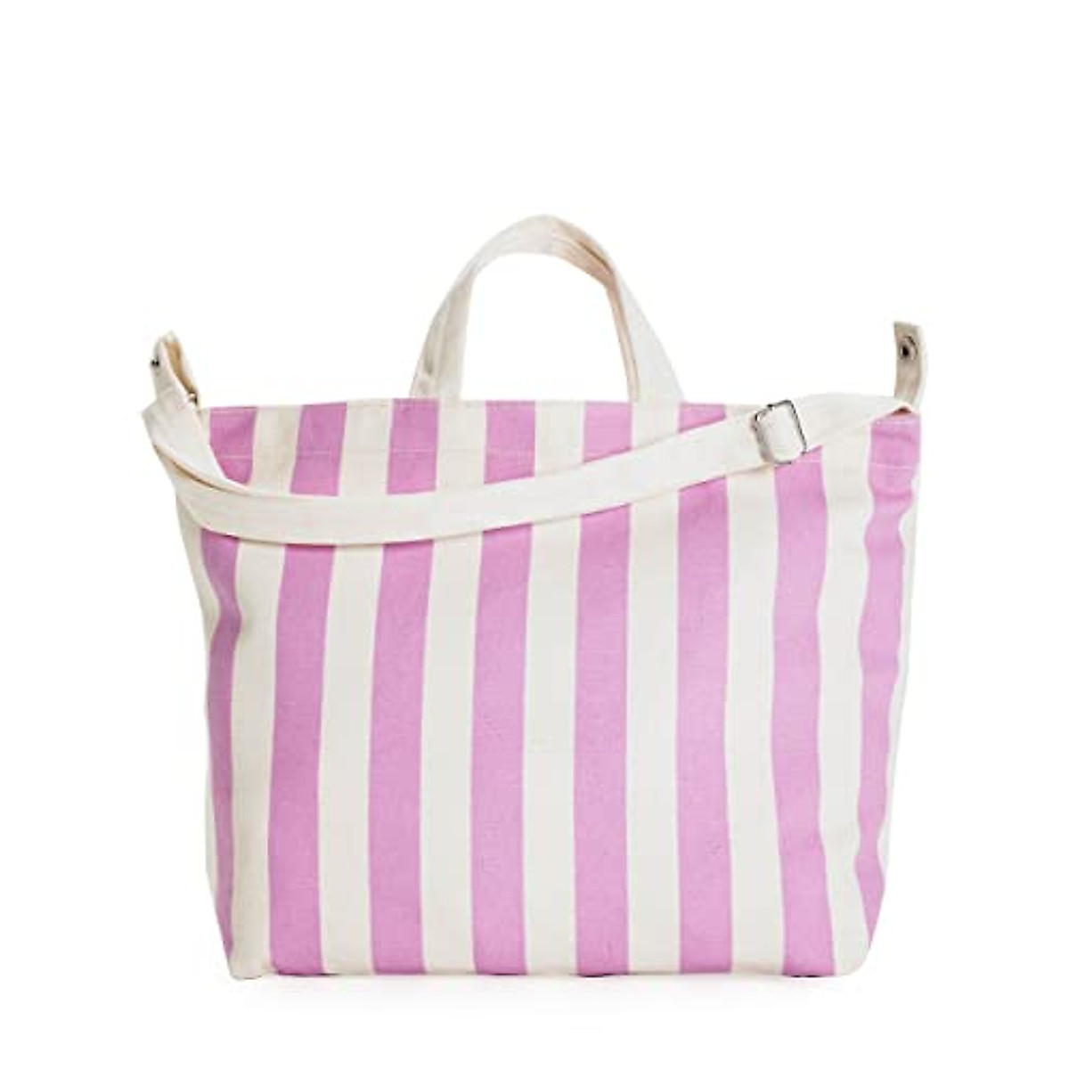 Horizontal Zip Duck Bag - Pink Awning Stripe