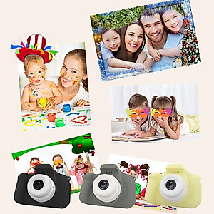 Children's Silicone Cover High-Definition Digital Camera - Multifunctional HD 1080P Front and Rear Dual Camera Can Take Pictures Recorded Eye Protection Screen Children's Mini