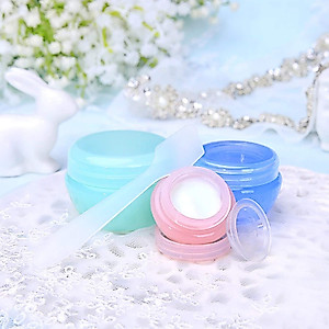 3.2 Inch 5 Color Plastic Cosmetic Spatulas, Disposable Makeup Tools Spoon for Mixing and Sampling, 100 Pcs Random Color