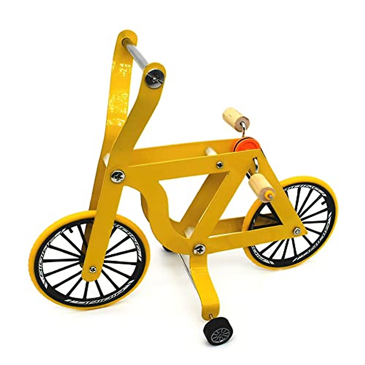 FXONCU Parrot Mini Metal Bike Bird Toy Training Plaything Educational Interactive Props Intelligence for Parakeet Cockatiel Conjure (Large)