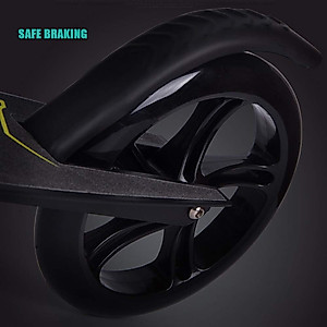 WRRAC-Trampolines Freestyle Sports Kick Scooter Durable Push Scooter Foldable Lightweight Alloy Deck Foot Brake T-Bar 100kg Max Load for Kids 8 Years and Up Ride Tool, Black