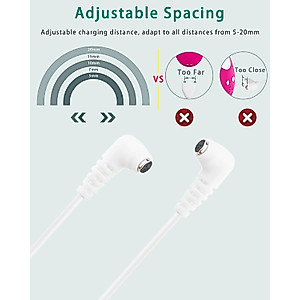 Bicmice Fast Magnetic Charger Cord for Rose and Most Magnetic Massagers DC Charging Cable with 2-Magnet Connector