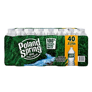 Poland Spring Natural Water 16.9 oz. 40 count (1 pack)