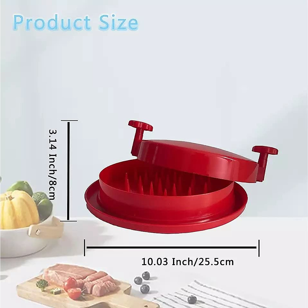 MY DEVELOPMENT Chicken Shredder Tool Twister with Handles | Non-Skid Base Chicken Shredder Machine | Shredder Machine for Beef, Pork and Chicken Meat | Shredder Gadget for Kitchen – Red